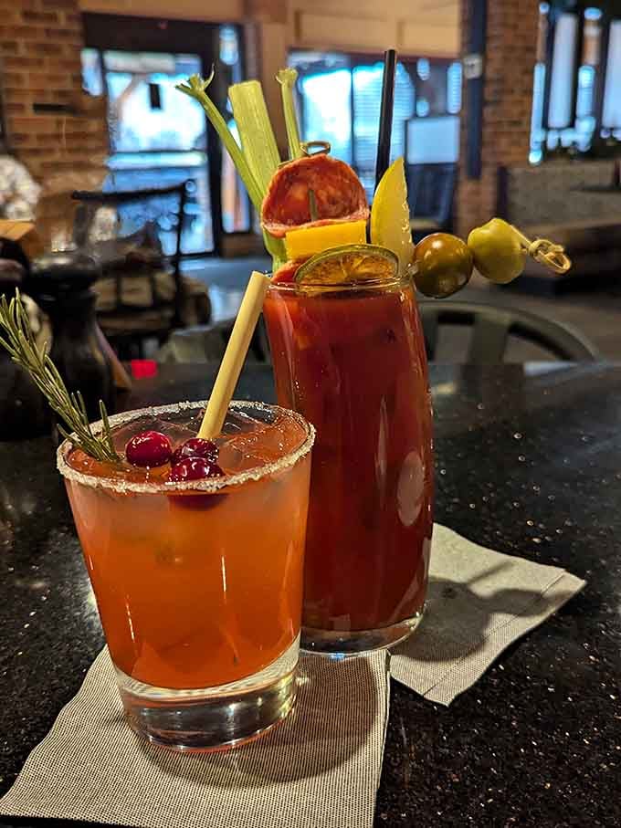 These cocktails arrive dressed to impress, garnished like they're heading to a party you definitely want to attend.