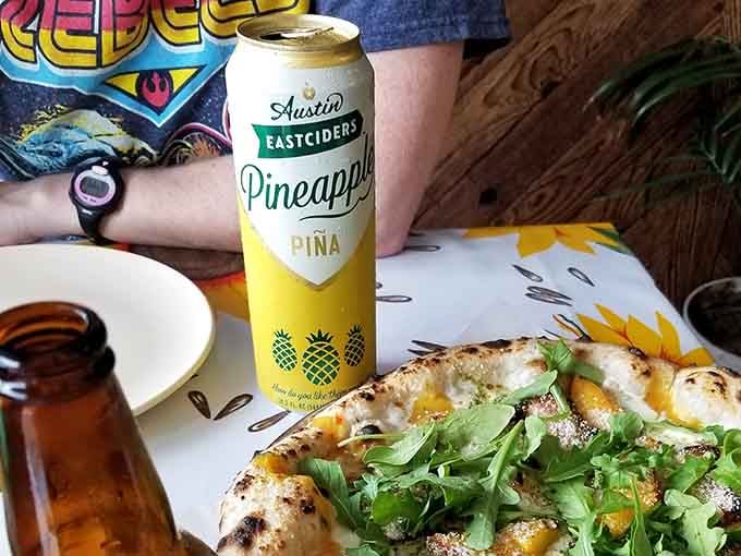 That pineapple cider pairs beautifully with creative pizza toppings, proving sometimes unconventional combinations work wonderfully after all.