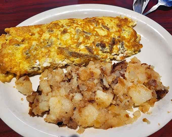 Crispy home fries and a perfectly cooked omelet prove that breakfast is the most important meal ever.