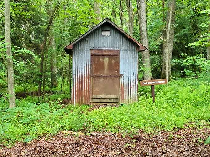 This historic CCC dynamite shack reminds us that building trails required more than just good intentions back then.