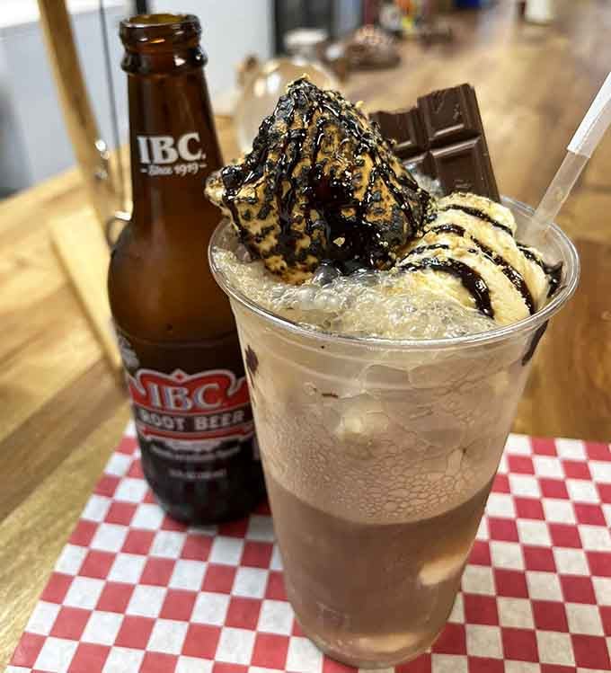 A s'mores root beer float that tastes like summer camp memories mixed with pure childhood joy.