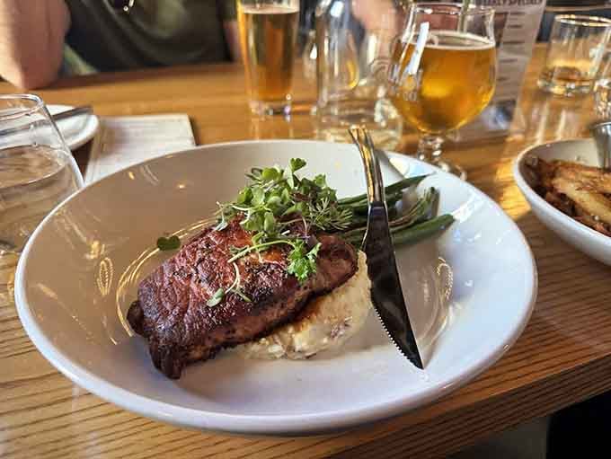 That pork chop didn't come to play, it came to win, and your taste buds are the lucky beneficiaries.