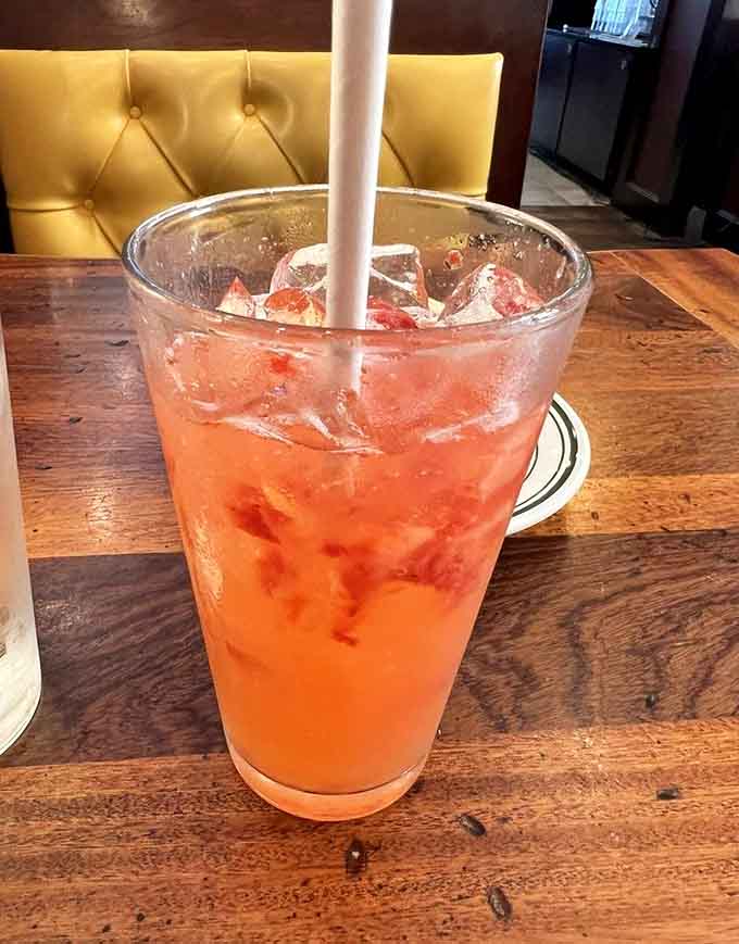 Strawberry lemonade that's prettier than most sunsets and infinitely more refreshing on a warm Maryland afternoon.