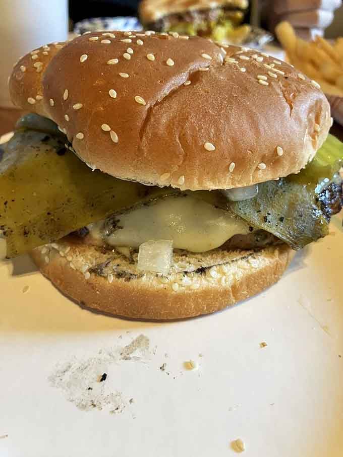 The green chile burger brings Southwestern heat to classic burger territory, because Arizona knows how to improve on perfection.