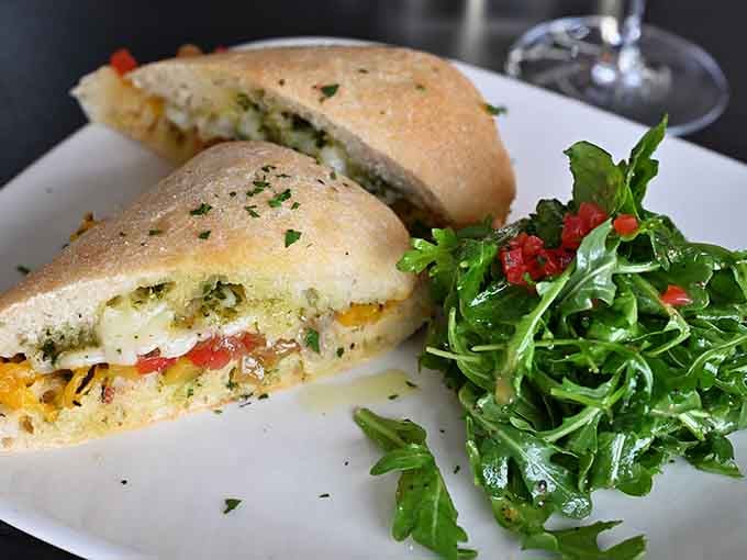 Fresh arugula and grilled vegetables tucked into crusty bread&mdash;this sandwich takes the garden seriously and deliciously.