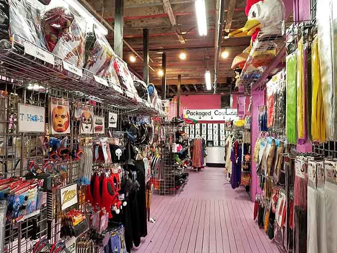 When even the duck costume gets premium ceiling space, you know this place takes fun seriously.