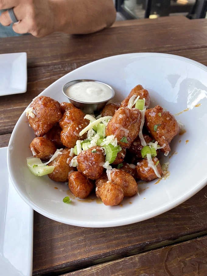 Buffalo cauliflower that'll make you forget you're eating vegetables, which is basically the culinary equivalent of magic.