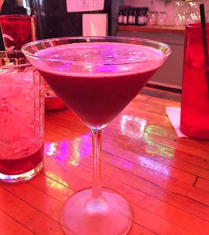 Sometimes a pink martini is exactly what you need to prepare yourself for the burger battle ahead.