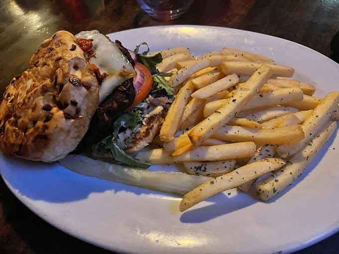 Even the black bean burger gets the Irish treatment here, proving good food knows no culinary boundaries whatsoever.