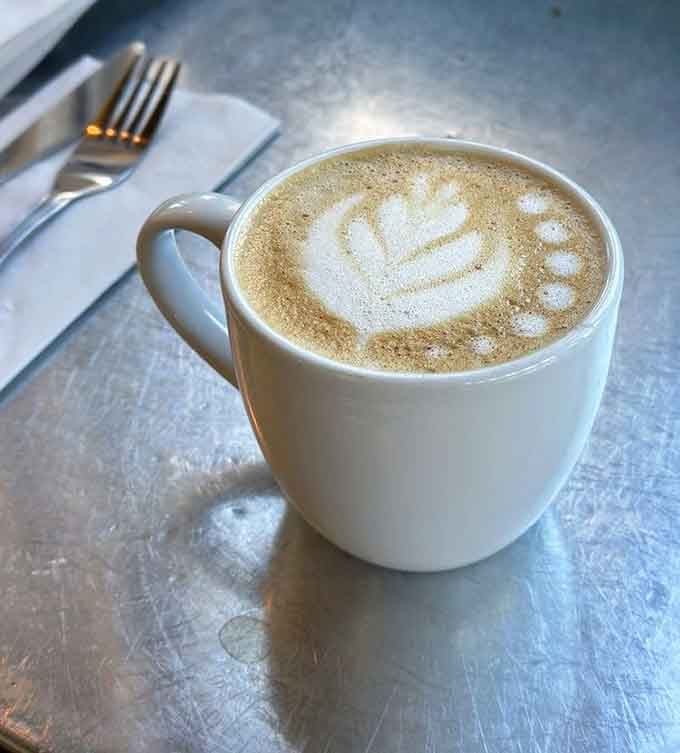 That latte art though, when your coffee is almost too pretty to drink but you do anyway.