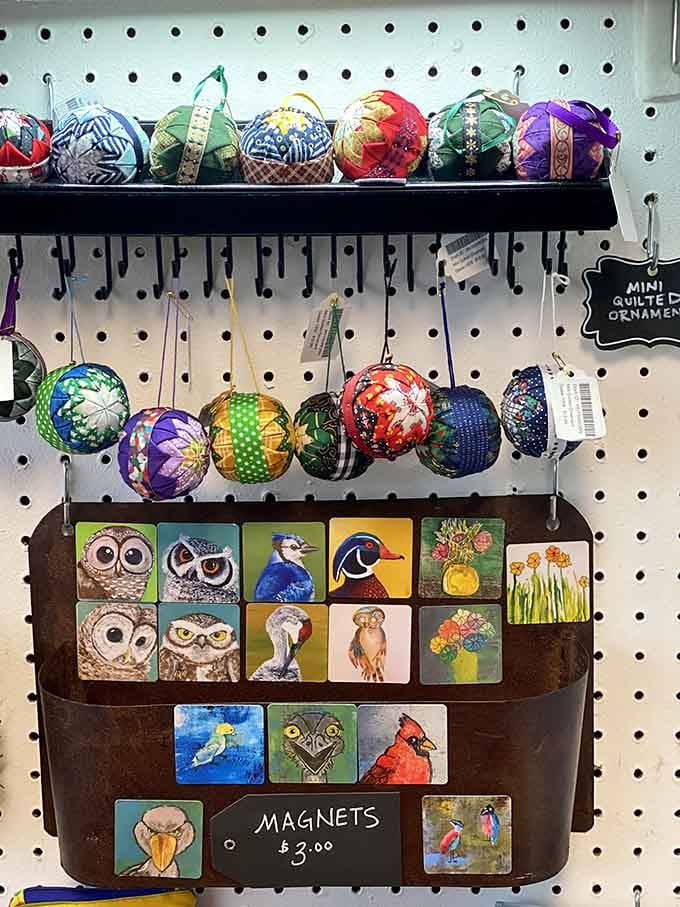 Colorful ornaments and magnets bringing joy to walls and trees, one whimsical piece at a time forever.
