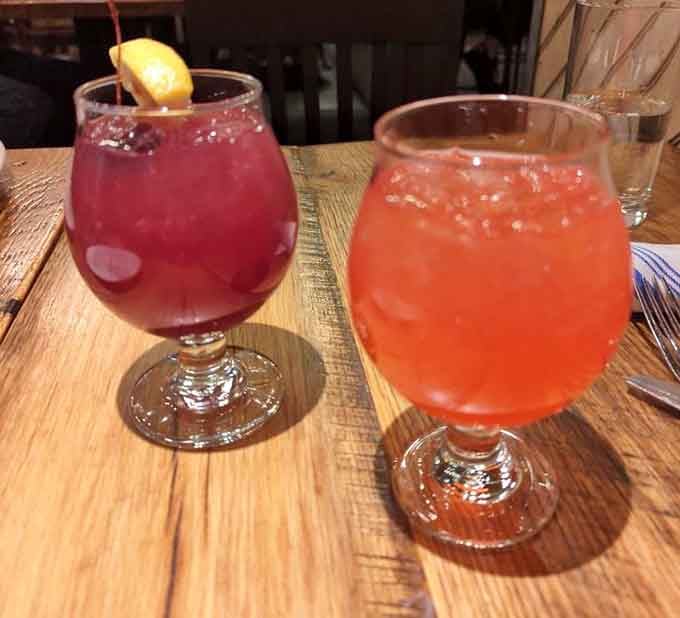 Colorful cocktails that look as good as they taste, perfect for toasting another successful day in the Rockies.