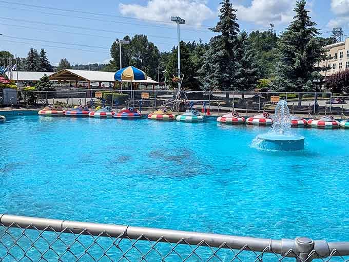 Bumper boats that'll soak you thoroughly while you ram your friends, because maturity is entirely optional today.