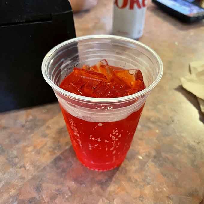 Sometimes the perfect meal companion is a bright red soda that tastes like summer in a cup.