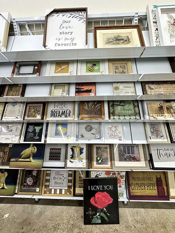 Wall art and frames galore, because your blank walls are crying out for personality at thrift store prices.