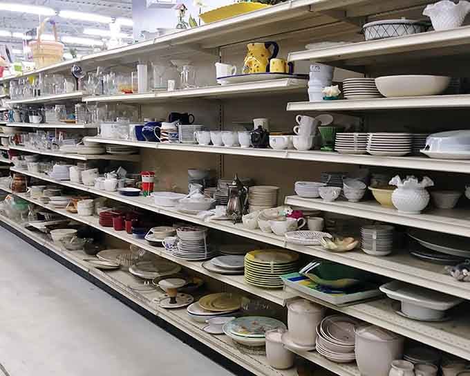 Your grandmother's china collection has nothing on this impressive display of affordable dinnerware and serving pieces.