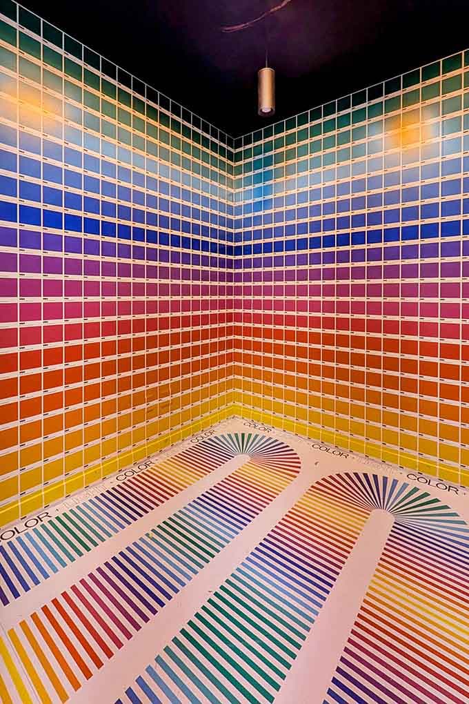 Paint chips become high art in this gradient paradise that interior designers probably dream about during their lunch breaks.