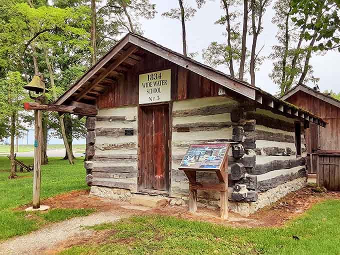The 1834 schoolhouse stands as a humble reminder that education once happened in very small packages.