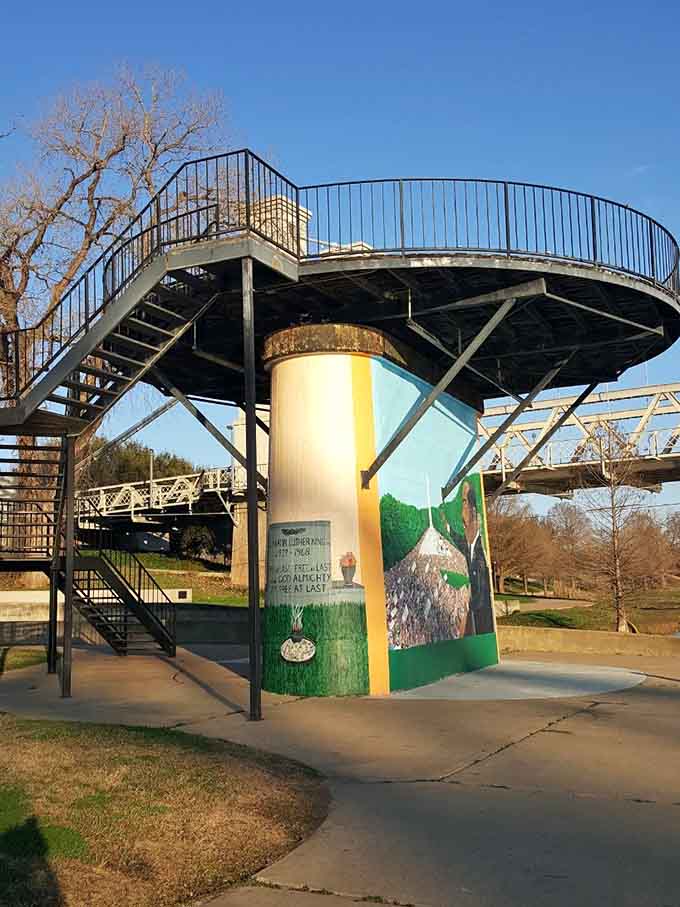 Public art that tells local stories while giving you the perfect excuse to stop and rest.
