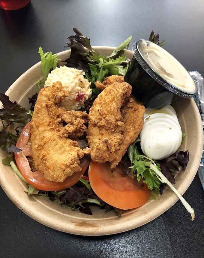 This Cobb salad with crispy chicken tenders proves healthy eating doesn't have to mean sacrificing flavor or satisfaction.