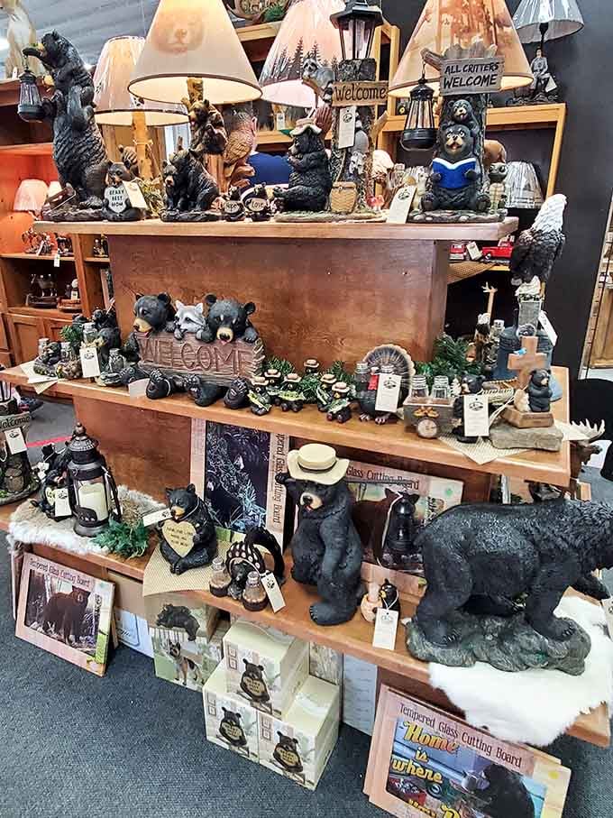 Bear-themed everything, because apparently someone decided one decorative bear is never enough when you can have fifty.