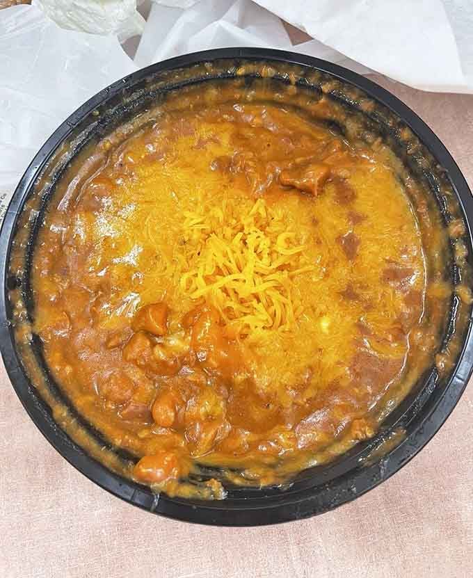 This bowl of chili topped with melted cheese is comfort food that'll warm you from the inside out.