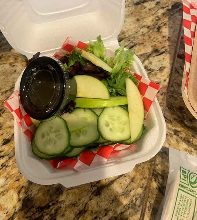 Fresh cucumbers and crisp greens prove that simple salads can be beautiful when done with care and attention.