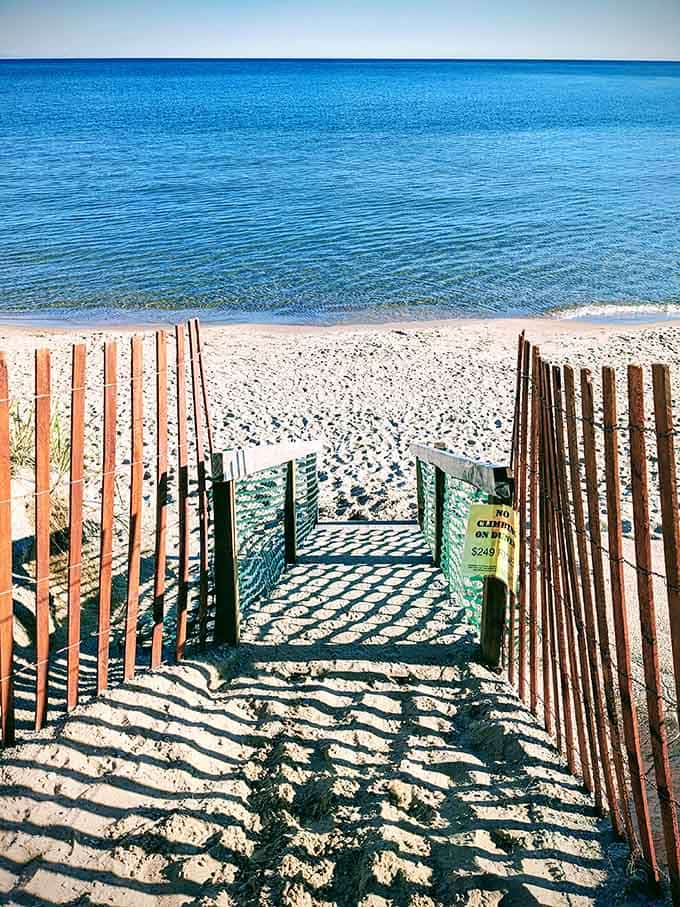 Sand dunes meeting crystal waters, proving Wisconsin has more tricks up its sleeve than cheese.