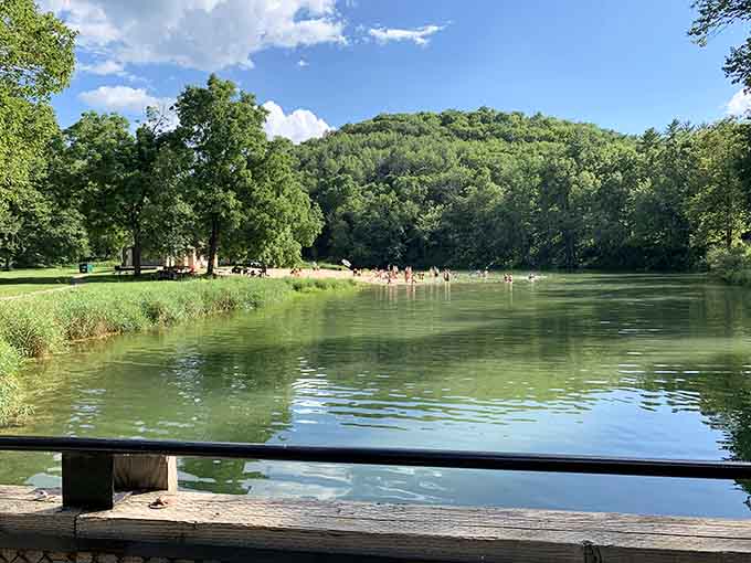 The swimming pond offers that perfect summer refreshment when hiking makes you feel like a melting popsicle.