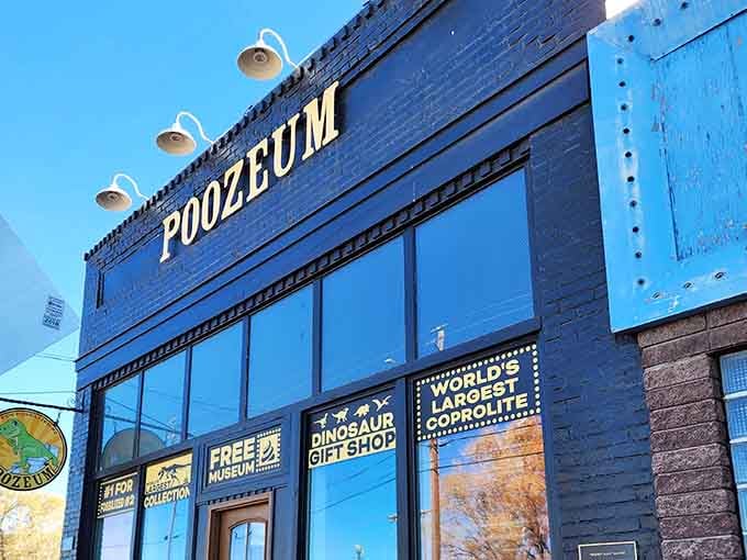 The Poozeum proudly displays its claim to fame on a downtown building, proving that Williams has a sense of humor about the quirky attractions it calls home.