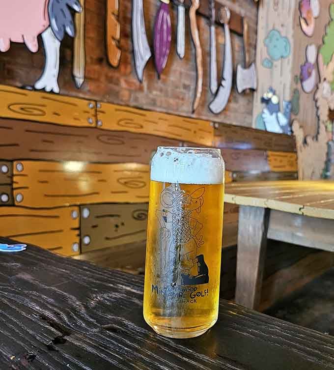 Even the beverages get to enjoy the fantastical atmosphere at this magical Portland spot.