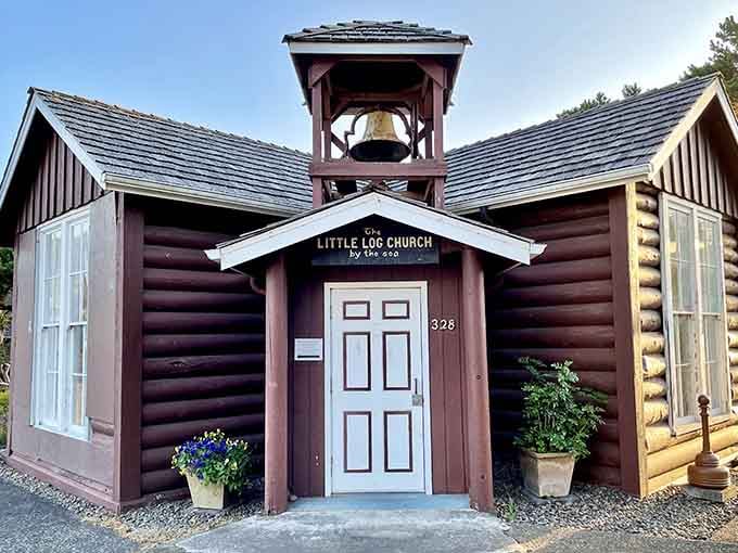 The Little Log Church proves that good things really do come in small, historically significant packages with bells on top.