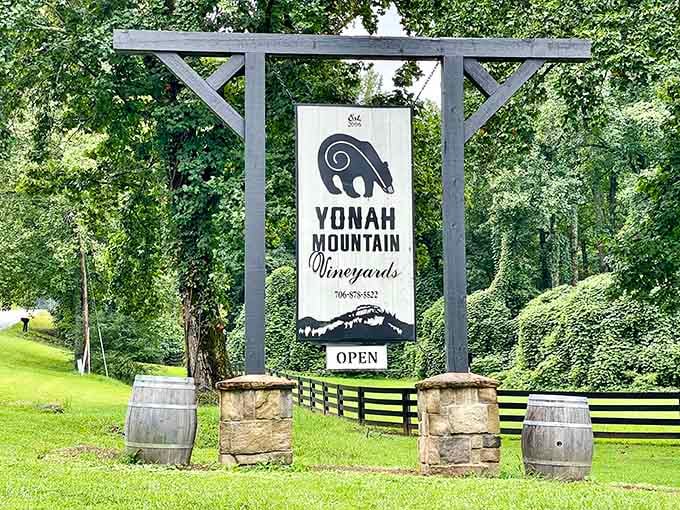 That black bear logo watching over the entrance lets you know you're definitely in North Georgia territory.