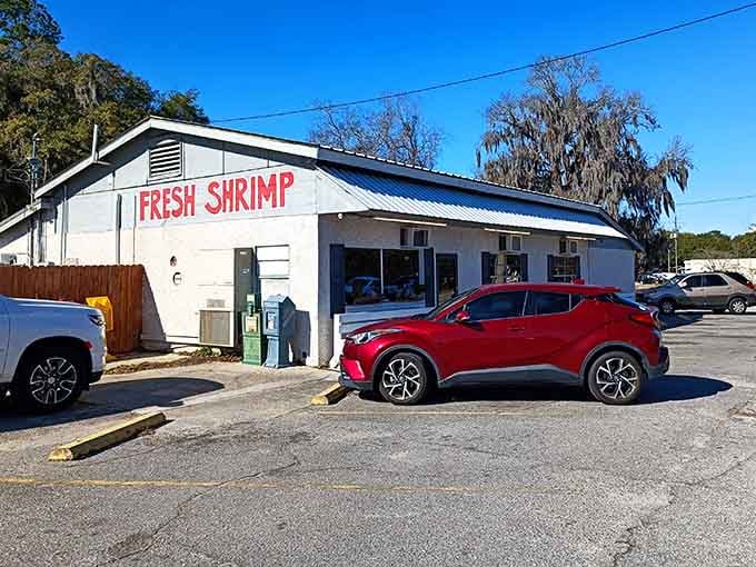 When a building simply says "Fresh Shrimp," you know they're confident about what comes from those coastal waters.