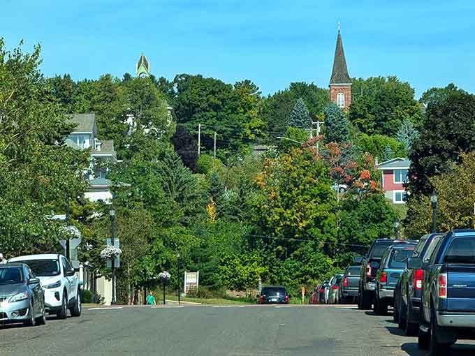 Historic stone buildings, where the past and present flow together in perfect retirement harmony.