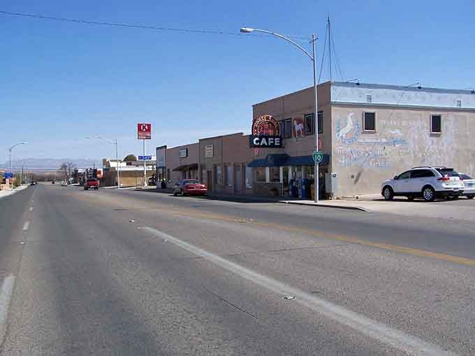 Benson&rsquo;s modest main street keeps things simple, with vintage storefronts and desert views stretching into the distance.