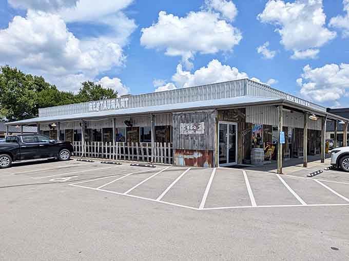 Weathered wood siding and rustic charm prove that the best catfish doesn't swim in fancy waters, just honest Southern kitchens.