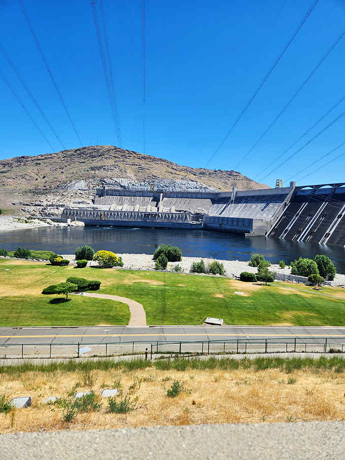 This concrete giant holds back the Columbia River with engineering muscle that still impresses decades after construction.