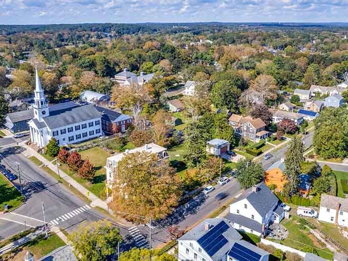 From this height, Guilford's autumn colors paint the landscape like an artist's masterpiece that never fails to inspire.