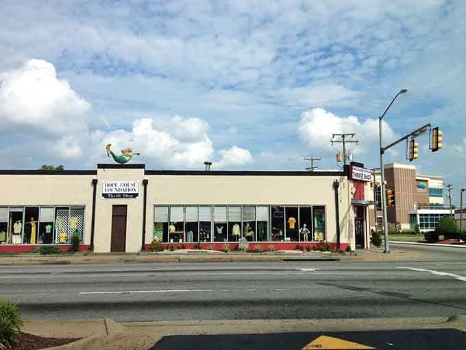 This street-facing storefront has been watching Norfolk shoppers come and go, always offering fresh inventory and friendly service inside.