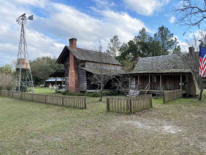 This weathered homestead whispers stories of Florida's frontier days when life was simpler but never boring.