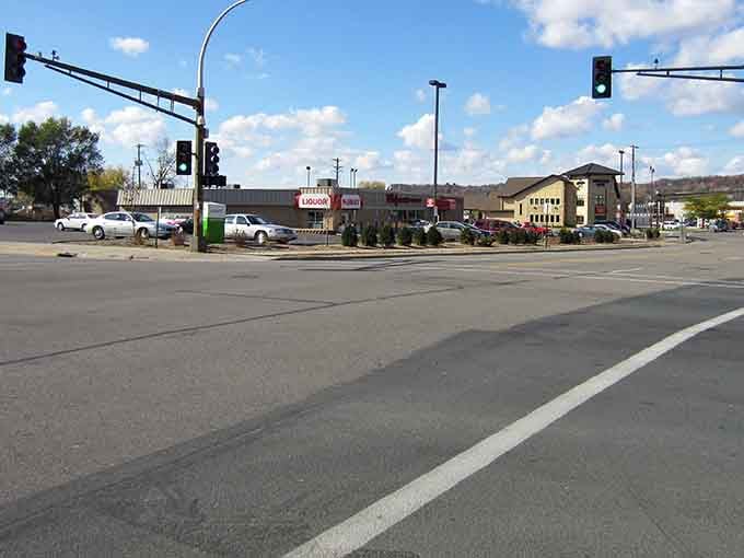 Wide intersections and open skies give this prairie town room to breathe and neighbors space to wave.