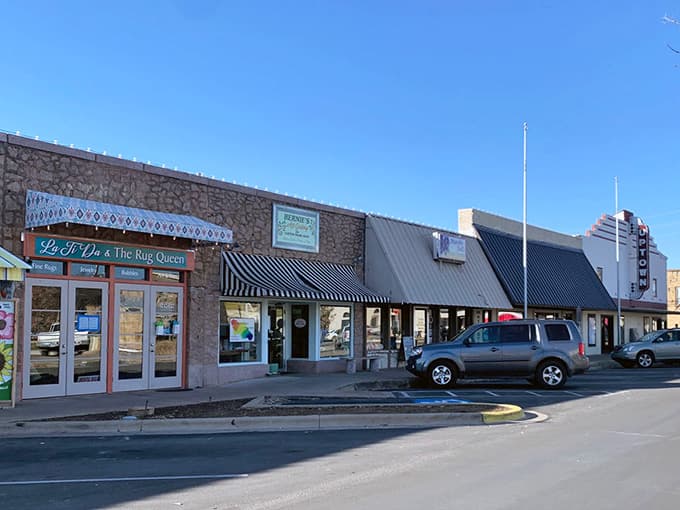 These limestone buildings with their ornate details remind you that craftsmanship used to mean something beyond "assembly required."