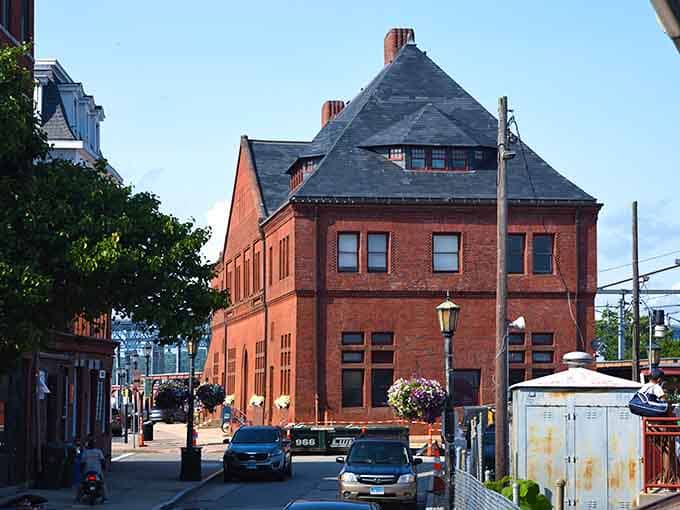 New London's impressive Victorian-era building commands attention downtown with its distinctive architecture and timeless red brick construction that photographs beautifully.