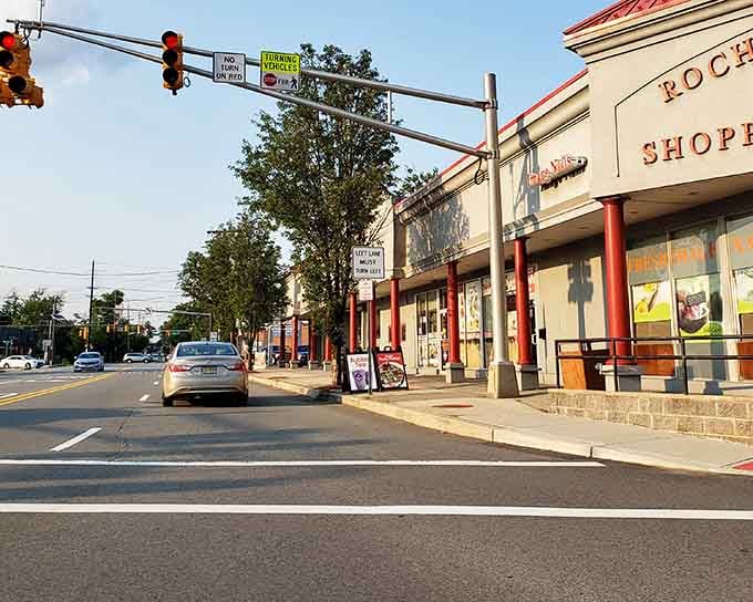 Main Street shopping the old-fashioned way, where you can actually find a parking spot without circling forever.