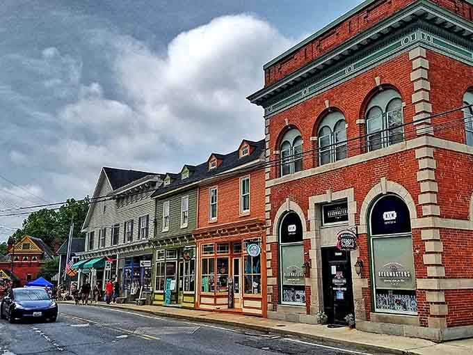 Victorian architecture painted in sunset colors makes every walk downtown feel like stepping into a storybook.