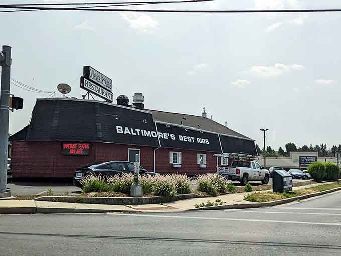 The barn-style building looks rustic from outside, but inside awaits some truly elegant dining experiences.