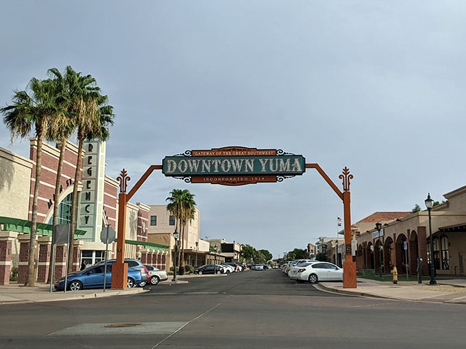 The Downtown Yuma arch stands like a friendly gateway inviting you to explore everything this sunny corner offers.
