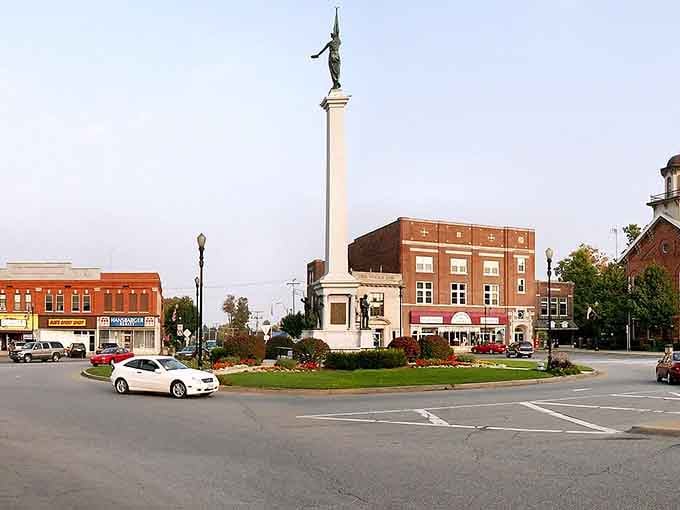 That monument stands tall in the town square, anchoring the community like a proud grandfather watching over everyone.