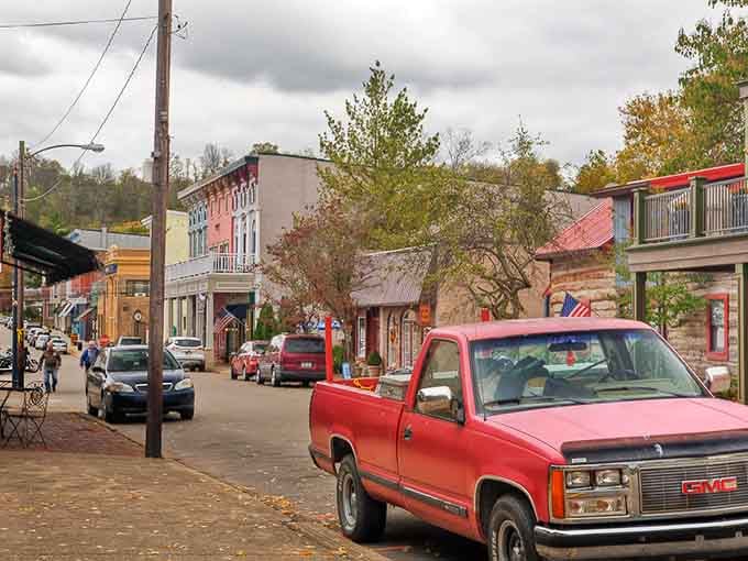 A vintage pickup truck fits right into this scene, proving some things get better with age and character.